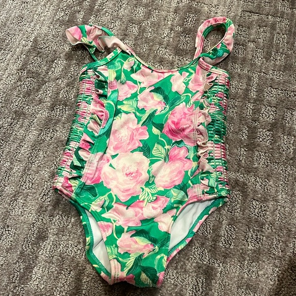 Janie and Jack | Swim | Janie And Jack Floral One Piece Swimsuit Pink ...